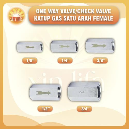 Promo Check valve / one way valve / no return valve 1/4"1/2'' 1/8'' 3/8 ...