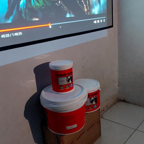 Jual Cat Screen Projector Dinding 60 Inch Cat kusus Screen dinding ...
