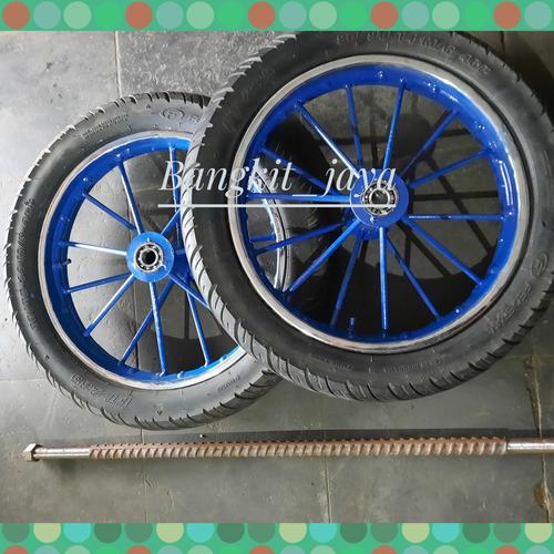 Jual Roda Gerobak Ring 14 Ruji Polos Lengkap As Panjang - 100cm - Kab ...