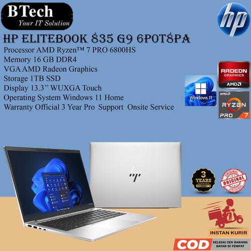 Jual HP EliteBook 835 G9 6P0T8PA Ryzen 7 PRO 16GB 1TB SSD 13.3" W11H ...