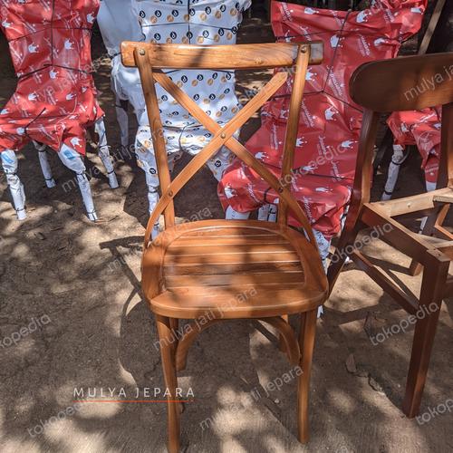 Jual KURSI RESEPSI TIFFANY SILANG BAHAN KAYU JATI SOLID QUALITY - Kab ...