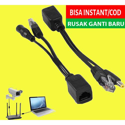 Jual Passive PoE Power Over Ethernet Cable with Male & Female Power ...