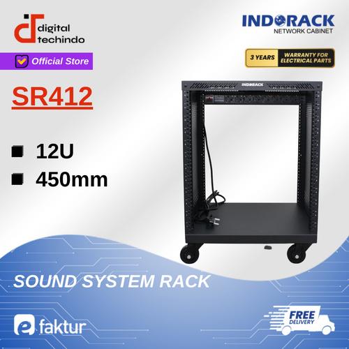 Promo SR412 Audio Rack 12U INDORACK Depth 450mm Audio Sound System Rak ...