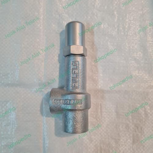 Jual safety valve full flo 1/2" inch DN15 drat NPT 10 BAR cast iron ...