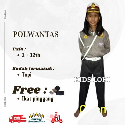 Jual Kostum Profesi polwantas Cilik Stelan Polisi Anak Seragam Polwan ...