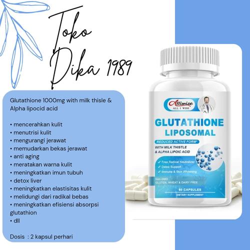 Jual ALLIWISE GLUTATHIONE LIPOSOMAL WITH MILK THISTLE & ALPHA LIPOIC ...