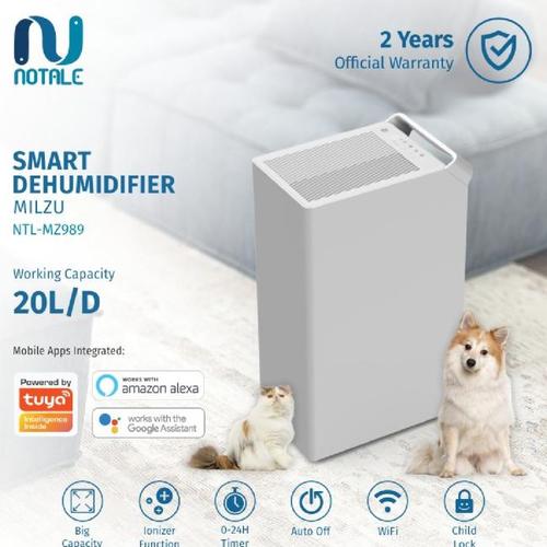 Jual STI Notale Milzu Smart Dehumidifier 20L/hari with Wifi - White ...