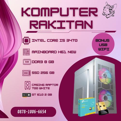 Jual PC Komputer Rakitan Core I5 3470 Ram 8GB SSD 256GB VGA GT 610 2GB ...