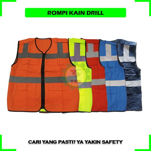 Jual Rompi Proyek Safety Schotlite Reflektif 4 Garis Line Bahan Kain ...