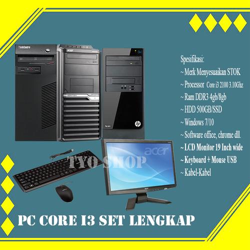 Jual Cpu komputer core i3 Set Lengkap Monitor 19 inch dan keyboard ...