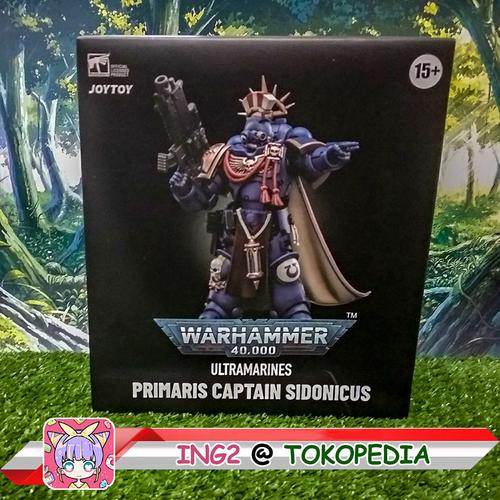 Jual Joytoy Ultramarines Primaris Captain Sidonicus, Warhammer 40k Ori ...