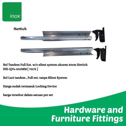 Jual Rel Laci Tandem Hettich Full Ext. 30cm w/o Silent System - Jakarta ...