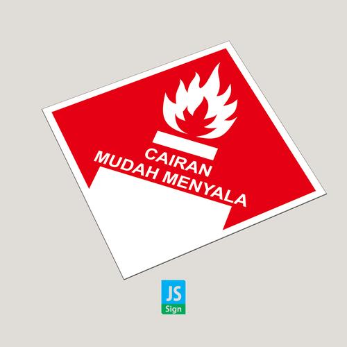 Jual STIKER SIMBOL LIMBAH B3 - CAIRAN MUDAH MENYALA - S(10x10cm) - Kota ...