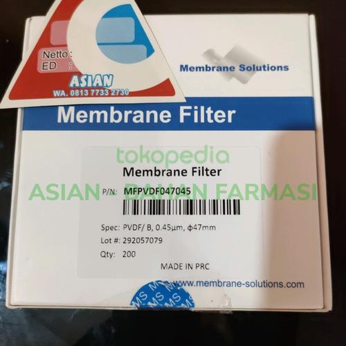 Jual Kertas Saring 0.45 mikron PVDF - Membran Filter 0,45 mic - 25 ...