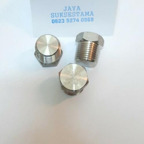 Jual Hex Plug Class 3000 Stainless SS 304 drat NPT 1/4" inch Plug #3000 ...