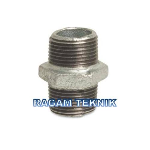 Jual Galv Double Nipple 4" Galvanis Dobel Nipel Nepple Nepel Besi Galvanis Drat Luar - Kota ...