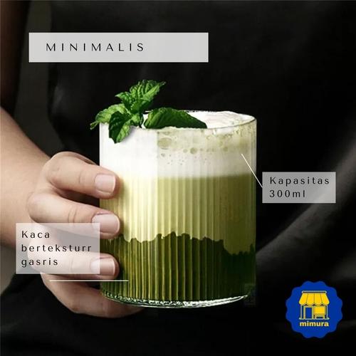 Jual Gelas Kaca Gelas Kopi Teh Jus Cafe Resto Estetik Unik Minimalis ...