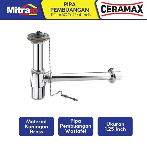 Jual Ceramax P-Trap Pipa Pembuangan Wastafel PT-A500 1 1/4 Inch ...