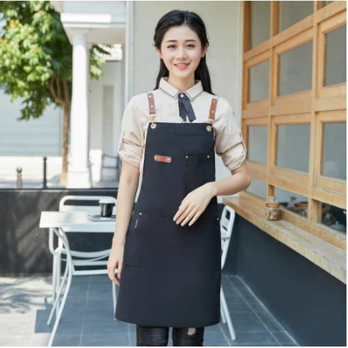 Promo Apron Style Barista Custom Celemek Bartender Pria Wanita Canvas ...