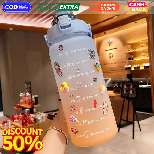 Jual Botol Viral GEMOY 2 Ltr Tempat minum Gradasi Motivasi Botol Air ...