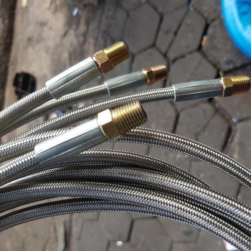 Jual Teflon Hose PTFE Braided Stainless 1" 30cm X Male NPT + Watermur ...