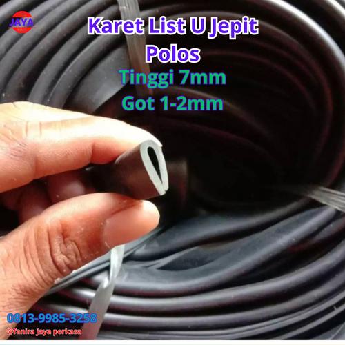 Jual Karet List U Polos Jepit Box Panel Ukuran Tebal 7mm Got 1-2mm ...