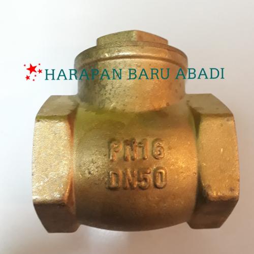 Jual Swing Check Valve Kuningan Drat 1" inch / Check Valve Kuningan ...