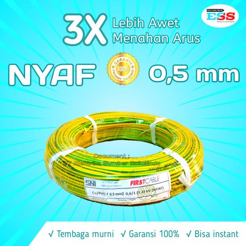 Jual Kabel Ground NYAF 0,5 mm2 - Kabel Tunggal serabut murni FIRST ...