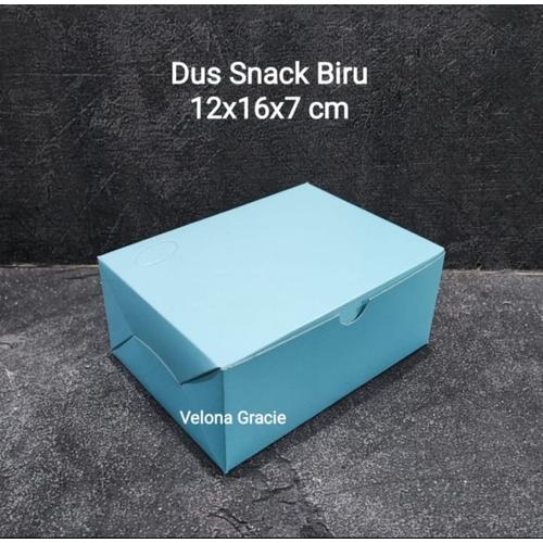 Jual Dus Biru 12x16 isi 50 pcs Kotak Kue Snack Box Baby Pastel - VG ...