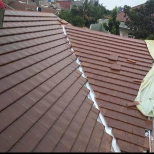 Jual bongkar atap lama pasang baja ringan atap genteng keramik full ...