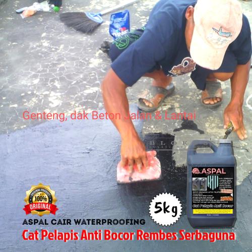 Jual Aspal Cair 5 kg Cat Waterproof Anti Bocor Kolam Ikan Atap Dak ...