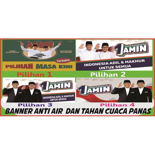 Jual BANNER / SPANDUK ANIS MUHAIMIN / AMIN 2024 / BISA COD - 2X1 ...