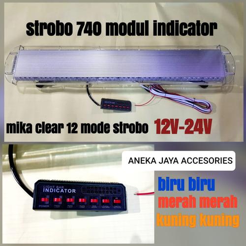 Jual Led strobo Polisi + indicator mika bening led slim 120cm nyala ...