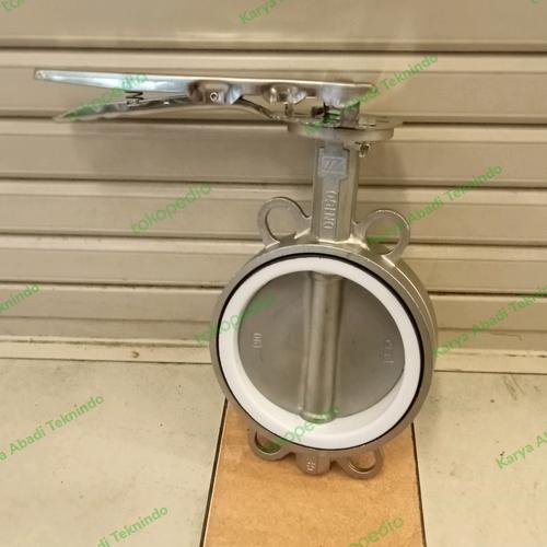 Jual Butterfly Valve Tozen 3" inch / DN80 ALL SS304 SEAT PTFE - Jakarta ...