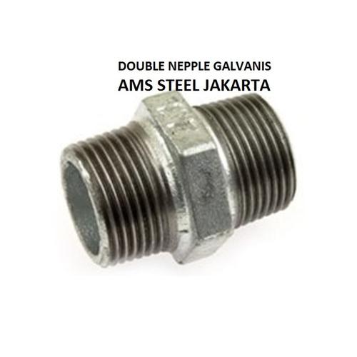 Jual 1 INCH DOUBLE NEPPLE GALVANIS| NIPPLE NEPEL | MALLEABLE IRON ...
