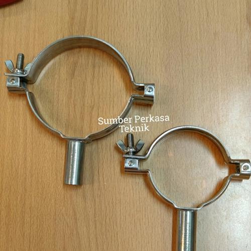 Jual Clamp Pipe / Clamp Pipa / Clamp Holder Sanitary SS 304 L 1/2" inch ...