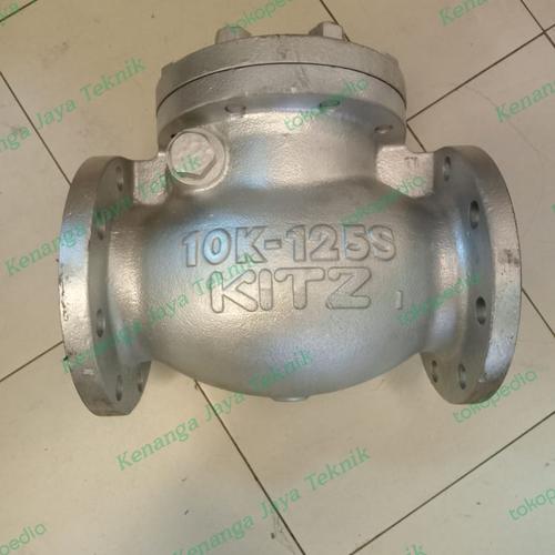 Jual Swing Check Valve Kitz 4" inch jis 10k cast iron/besi flange 10 k ...