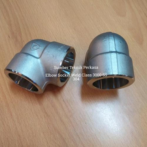 Jual Elbow Class 3000 Stainless SS304 SW 1" inch / Knee Socket Weld ...