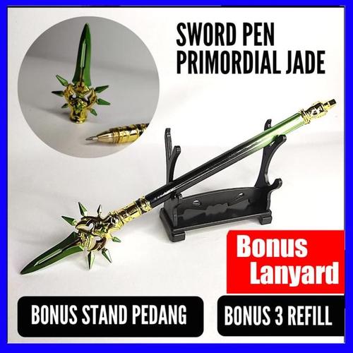 Jual Pulpen Pedang Sword Pen Primordial Jade Genshin Impact - Jakarta ...