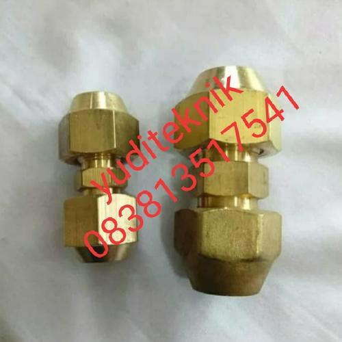 Jual nepel AC union 8 mm × 8 mm sambungan lurus pipa tembaga kuningan ...