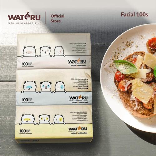 Promo Wateru Natural Bamboo Tissue / Tisu Bambu - Facial 100s (2 pack ...