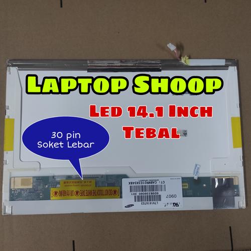 Jual Layar LED LCD Laptop LTN141AT03 14.1 Standar Tebal 30 Pin Soket ...