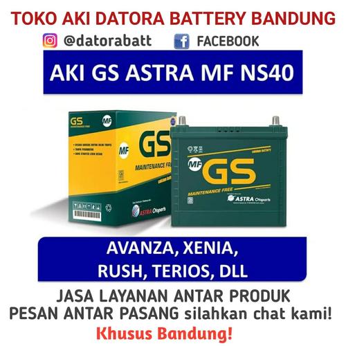 Jual AKI kering mobil Toyota Avanza Battery GS ASTRA MF NS40 / 32B20R ...