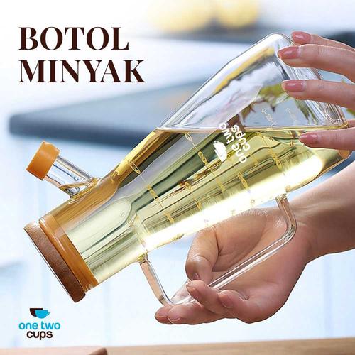 Jual Botol Minyak Kaca Tempat Wadah Minyak Goreng dengan Tutup Kayu - 900 ml - Jakarta Barat ...