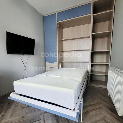 Jual Wallbed Wall bed Murphy bed 140x200 dan lemari pakaian engsel ...