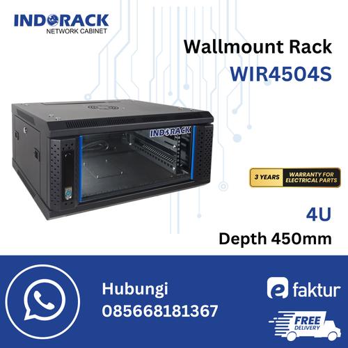 Jual Wallmount Rack INDORACK WIR4504S Rack Server 4U Depth 450mm Glass ...