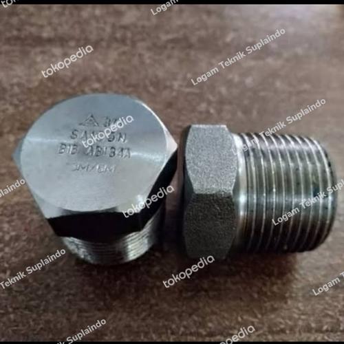 Jual Plug Besi Class 3000 Drat NPT Uk 1 Inch / Plug Class 3000 - A105 ...