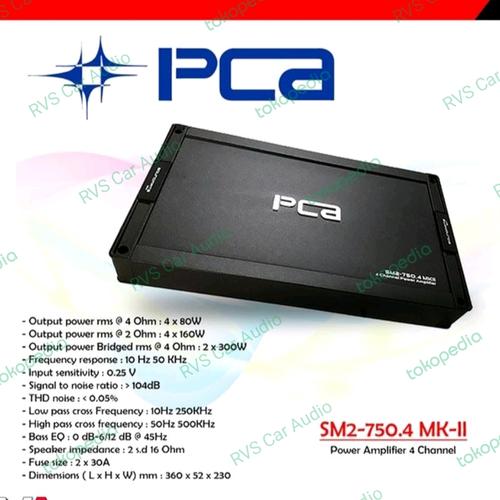 Jual Power Amplifier 4 Channel PCA SM2-750.4 MKII SOUNDMATE original ...