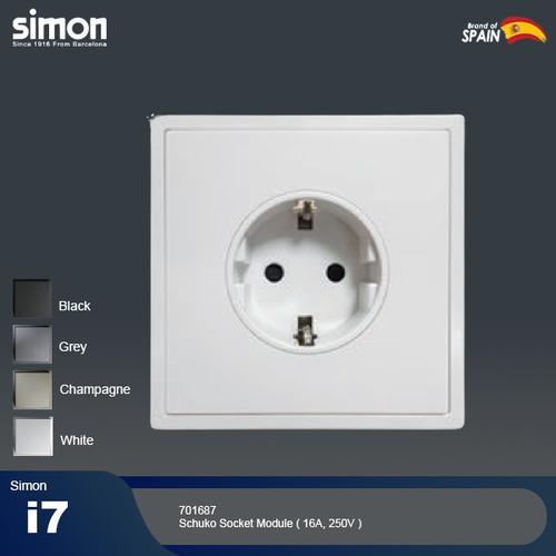 Jual SIMON i7 Schuko Socket Module ( 16A, 250V ) 701687 - White ...