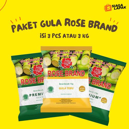 Promo Paket 3 PCS Gula Rose Brand 1kg (Kemasan Random) - Kota Malang ...
